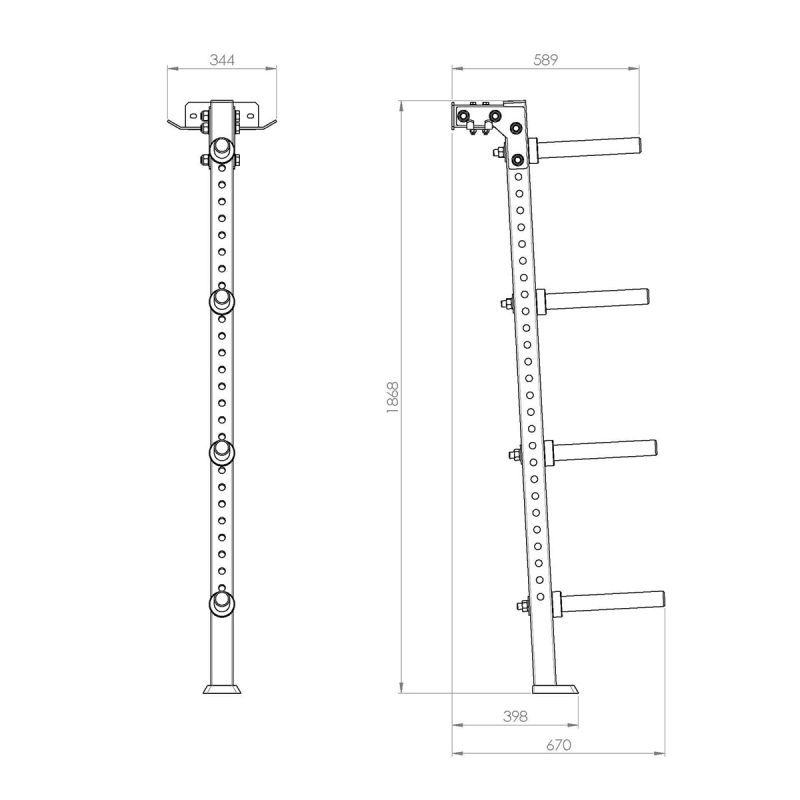 ATX Wall Storage Rack - Fitness Seller