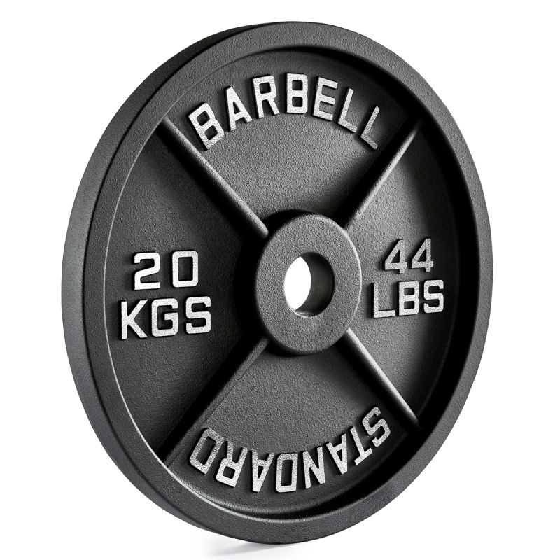 Standard Barbell Olympic Plates - Old school gietijzeren halterschijven ...